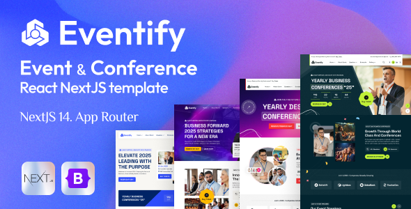 Eventify - Event And Conference NextJS React Template by alithemes